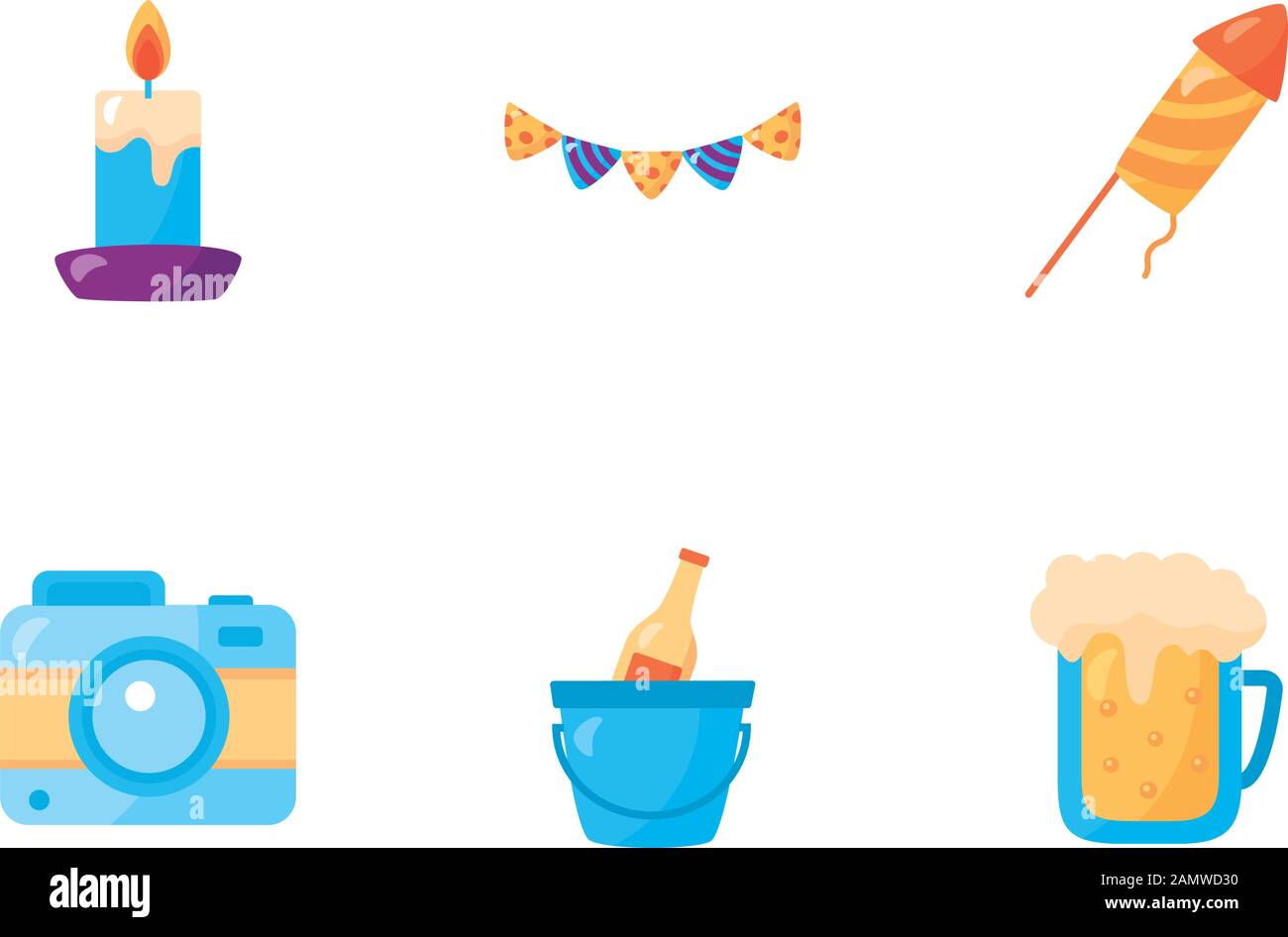 bundle of party celebration icons Stock Vector Image & Art - Alamy