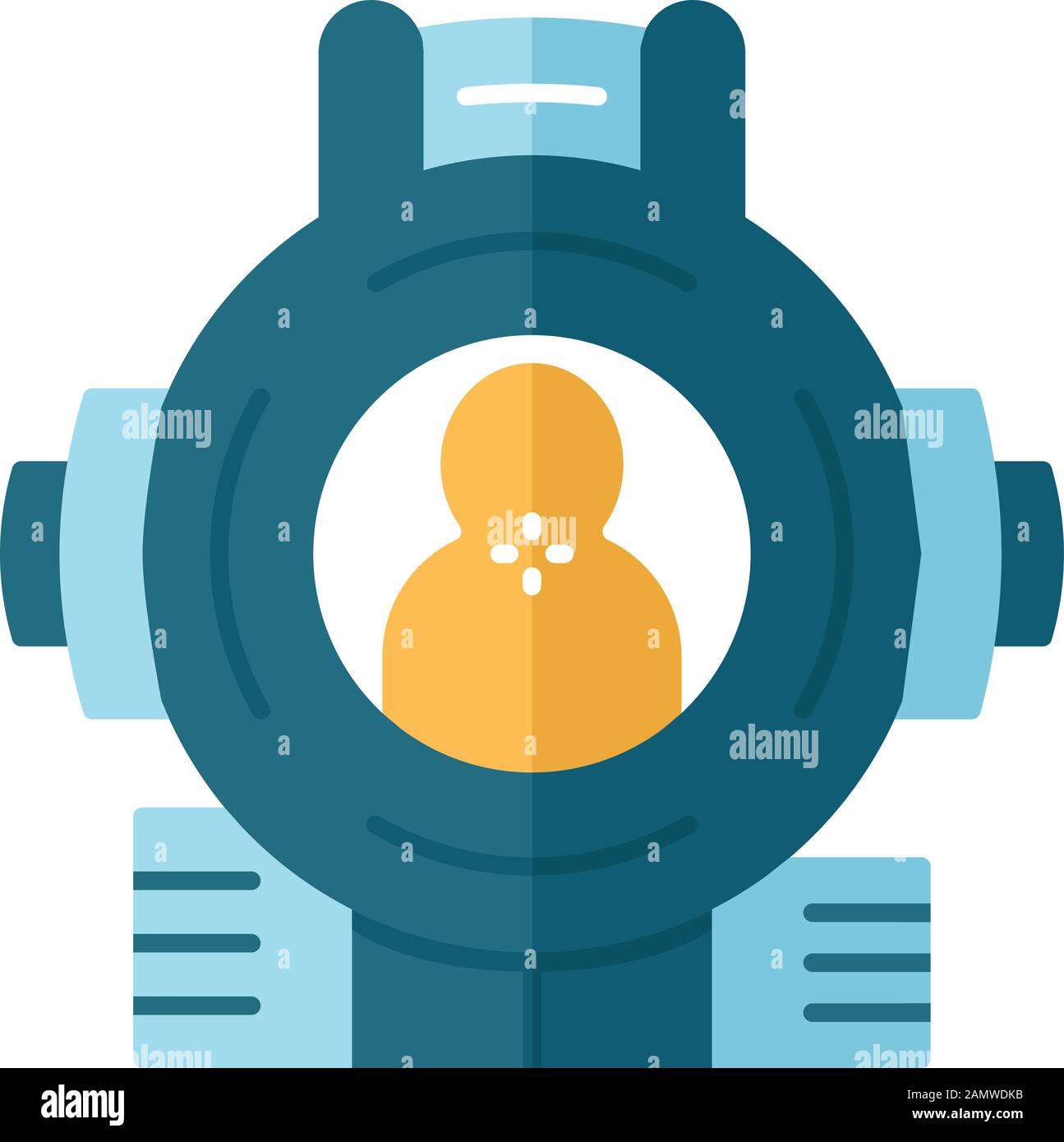 Shooting aim flat design long shadow color icon. Virtual video game ...