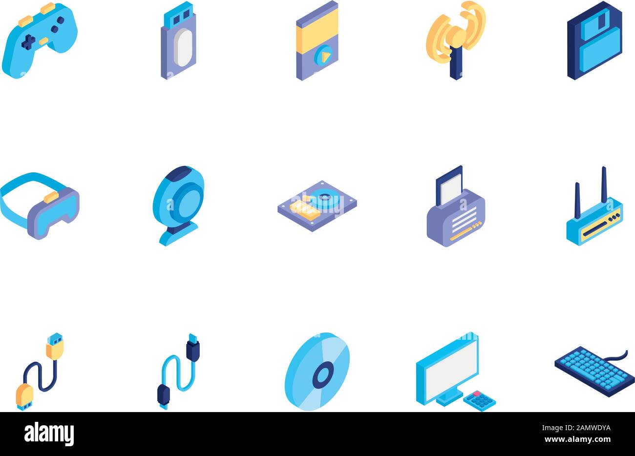 Video game goggles icons Cut Out Stock Images & Pictures - Alamy