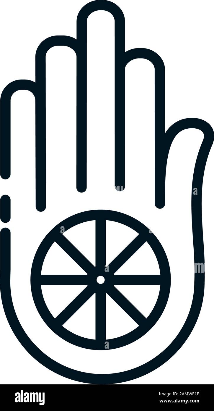 Jainism hand symbol vector design Stock Vector Image & Art - Alamy