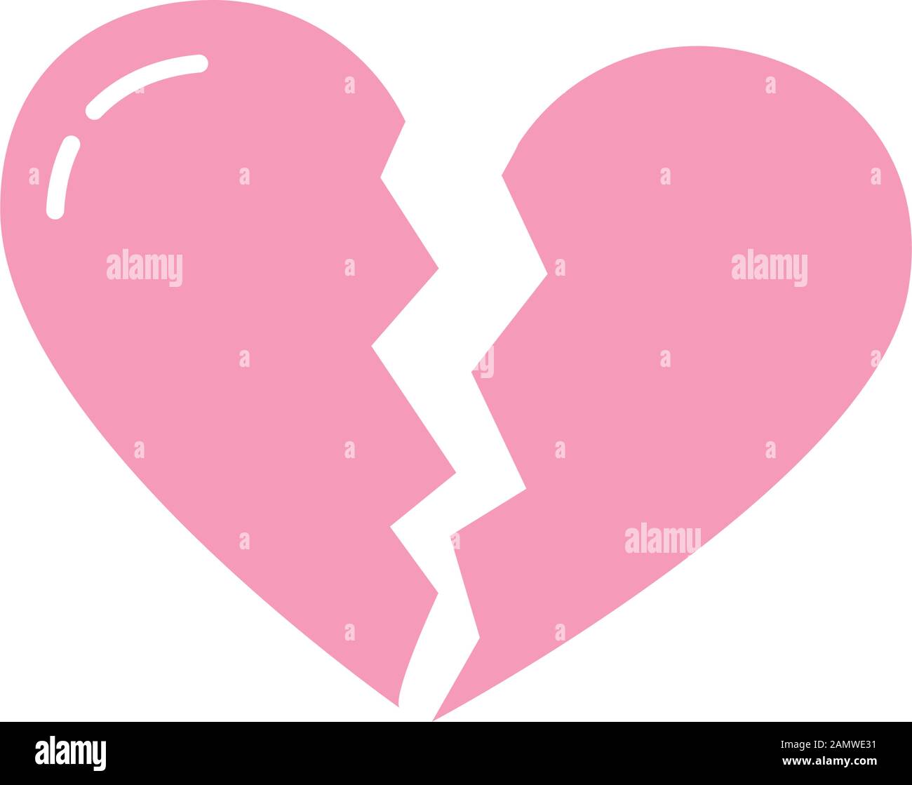 Broken Heart Vector Stock Vector Images - Alamy