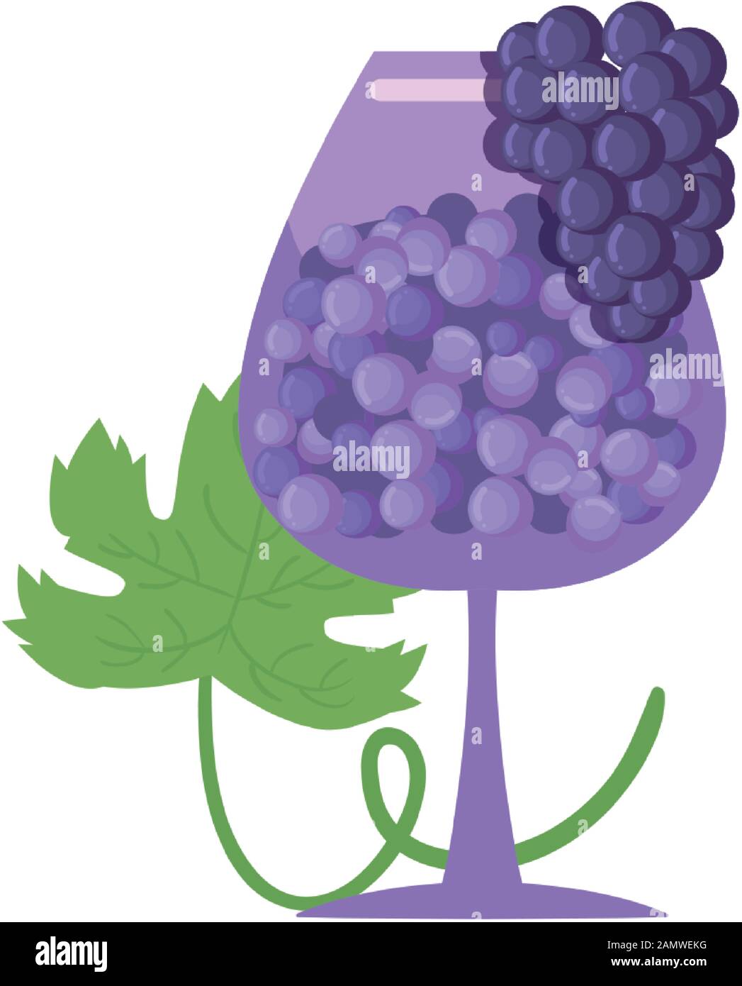 Pouring wine and grapes Stock Vector Images - Alamy