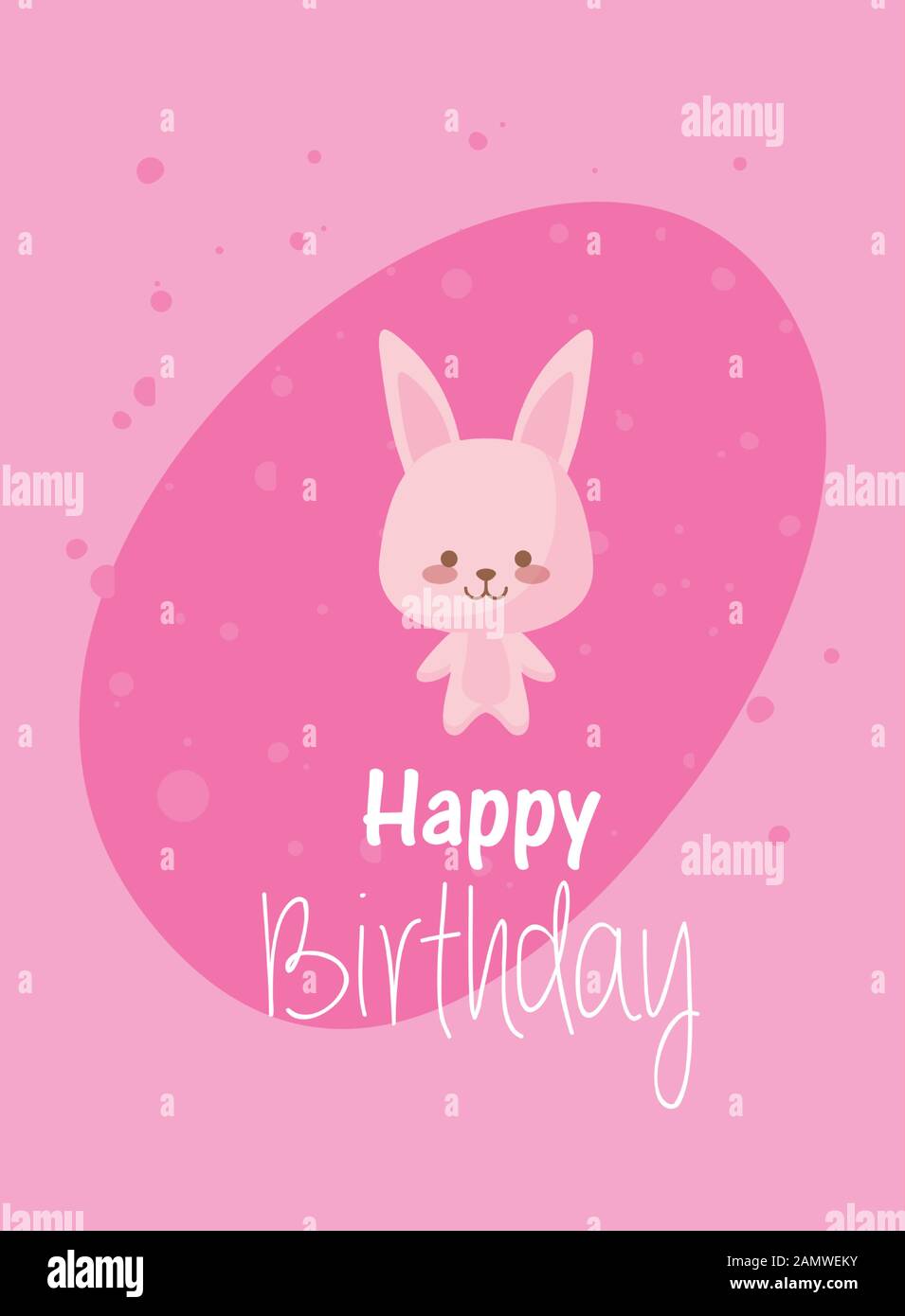 rabbit cartoon design, Happy birthday card celebration decoration ...