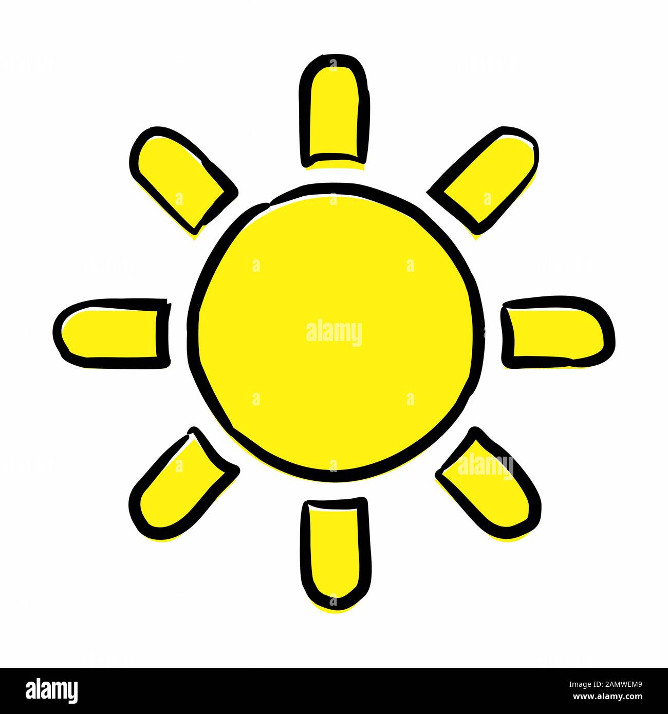 Sun freehand icon Stock Vector Image & Art - Alamy