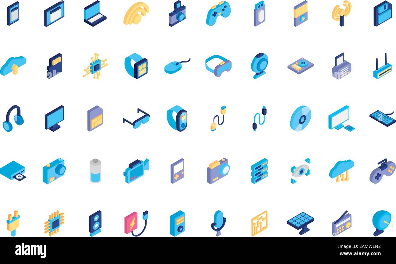 Phone icon vector bundle get Cut Out Stock Images & Pictures - Alamy