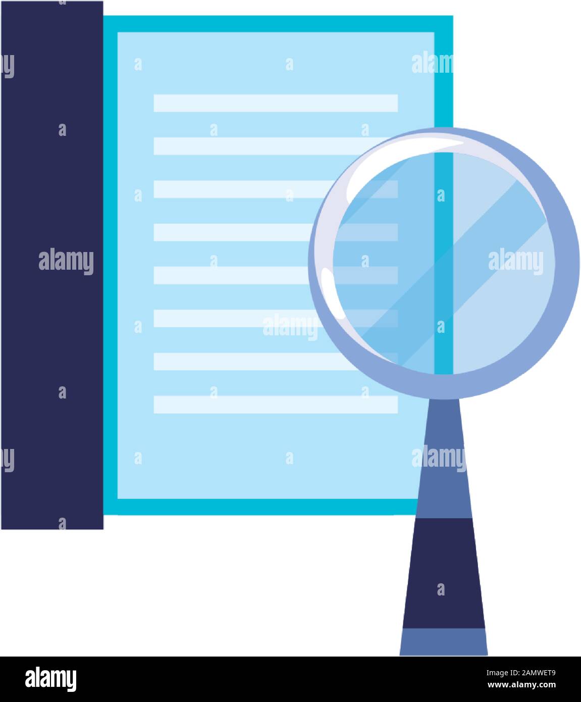 Lupe and document design, Tool search magnifying glass zoom lens and ...