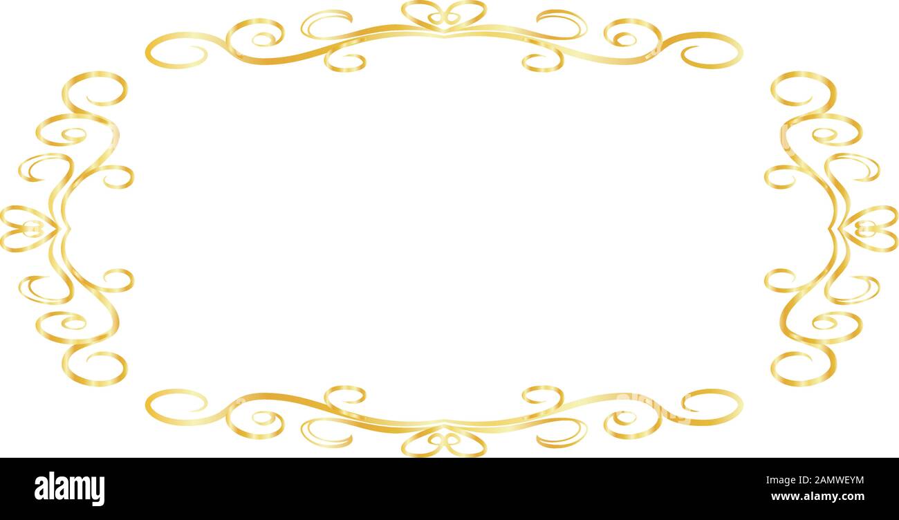 This is a illustration of Horizontal rectangular antique pattern frame ...