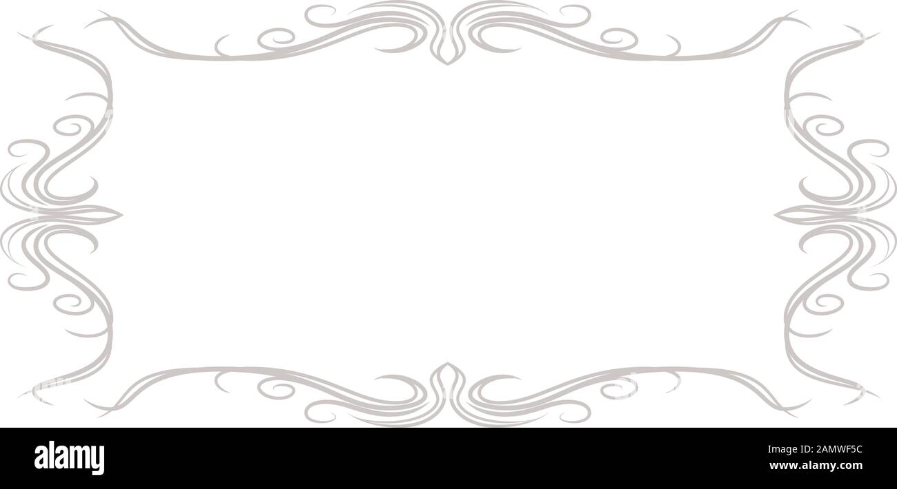 This is a illustration of Horizontal rectangular antique pattern frame ...