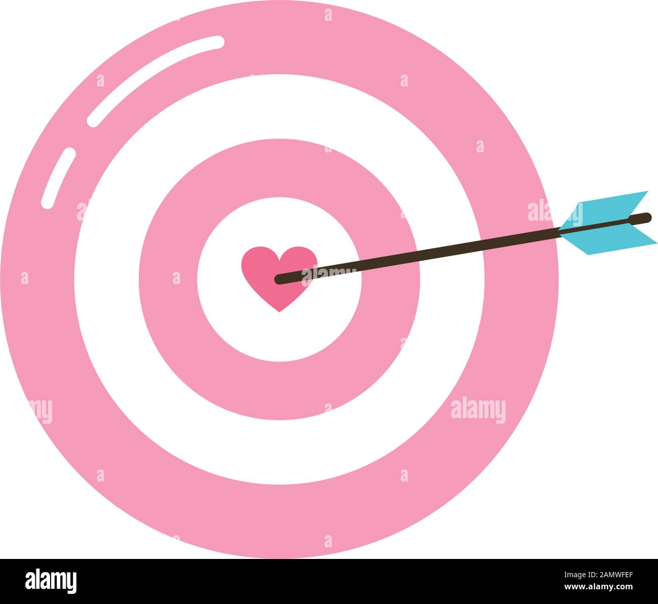 Isolated target and arrow with heart vector design Stock Vector Image ...