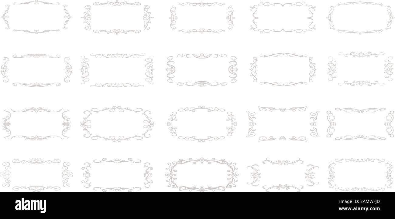 This is a illustration of Horizontal rectangular antique pattern frame ...