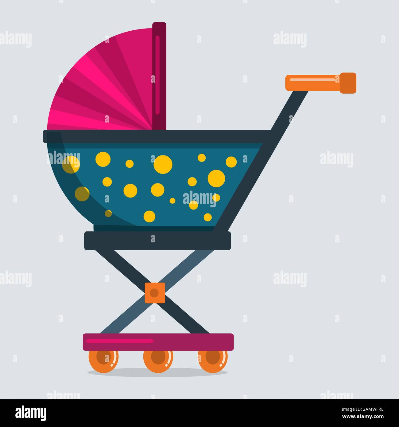 baby stroller isolated vector illustration symbol Stock Vector Image ...