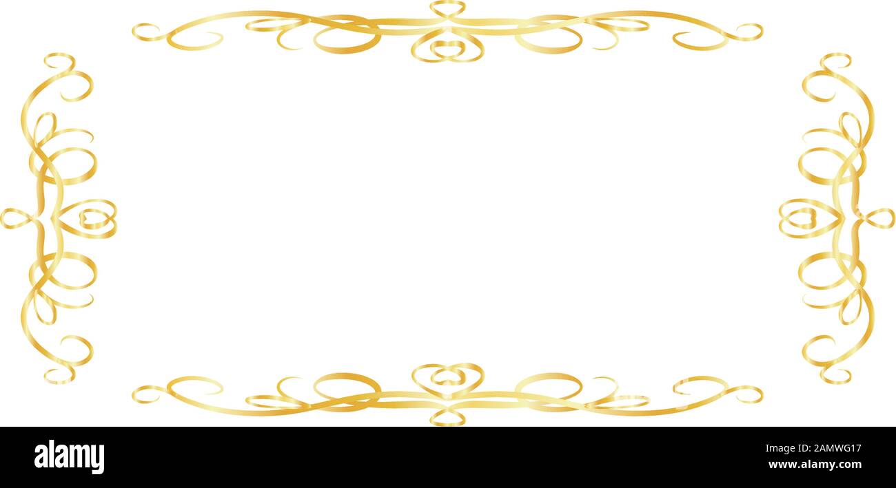 This is a illustration of Horizontal rectangular antique pattern frame ...