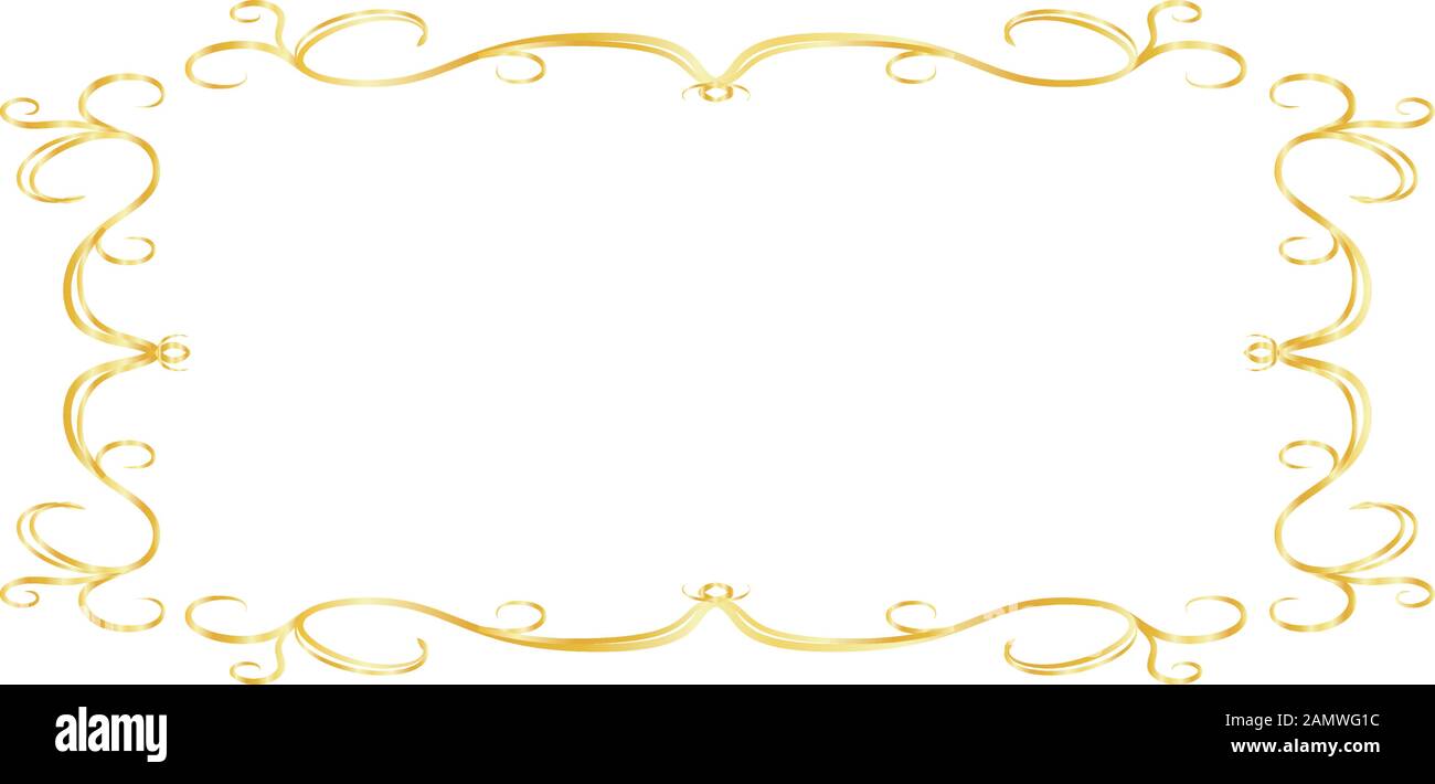 This is a illustration of Horizontal rectangular antique pattern frame ...