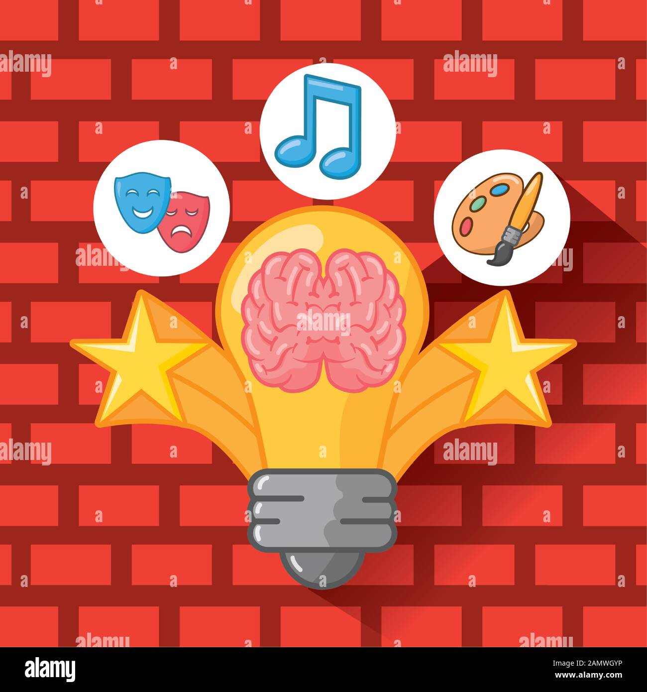 Brain music notes hi-res stock photography and images - Alamy
