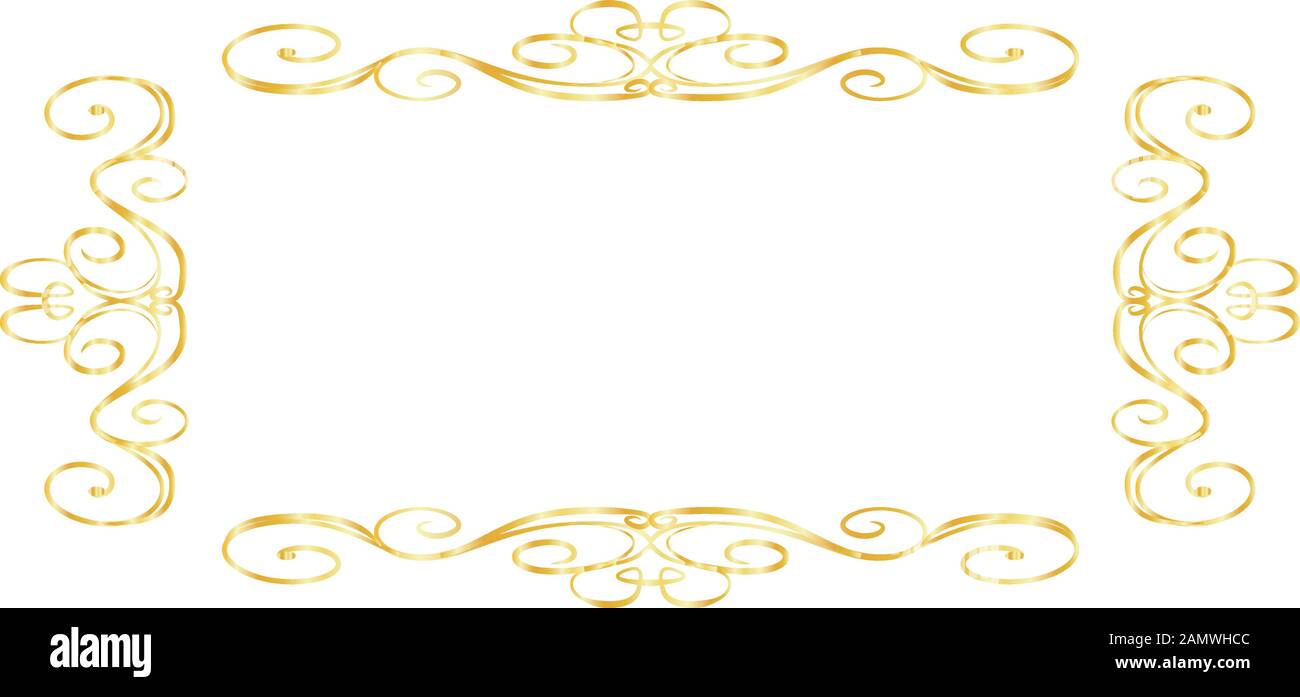 This is a illustration of Horizontal rectangular antique pattern frame ...