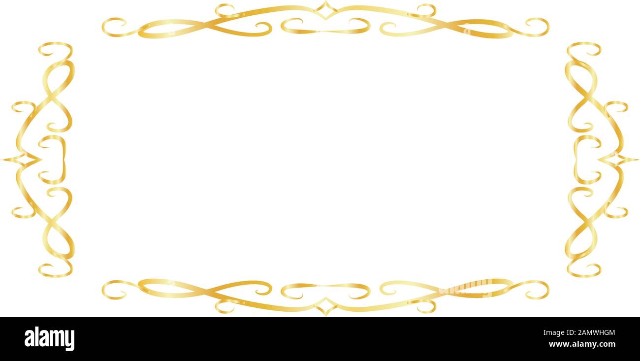 This is a illustration of Horizontal rectangular antique pattern frame ...