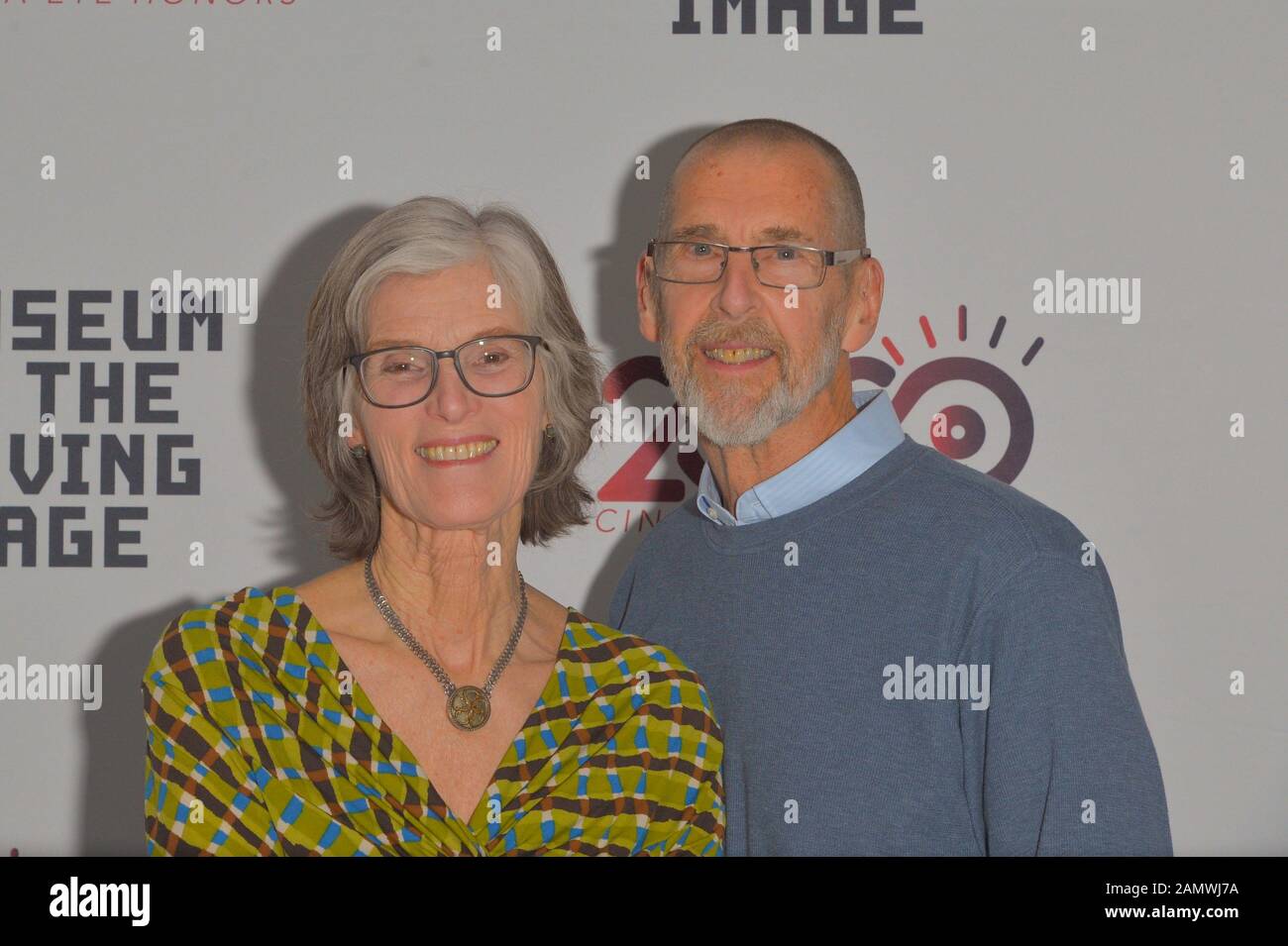 JANUARY 06 - ASTORIA, NY: Kristine Samuelson and John Haptas attend the ...