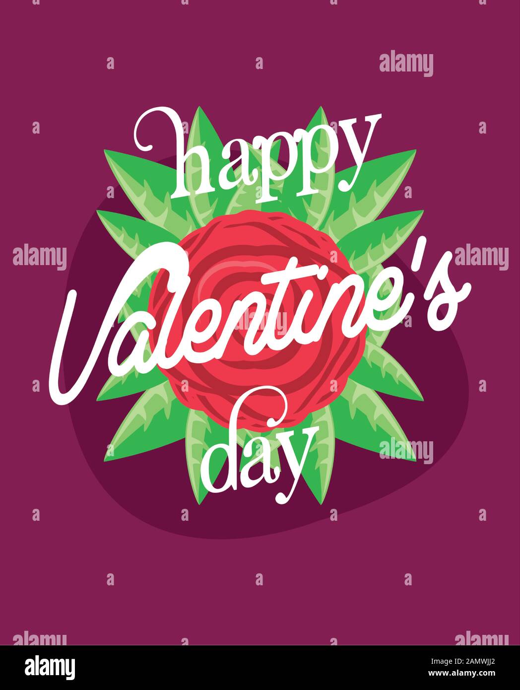 Rose flower design of Happy valentines day love passion romantic ...