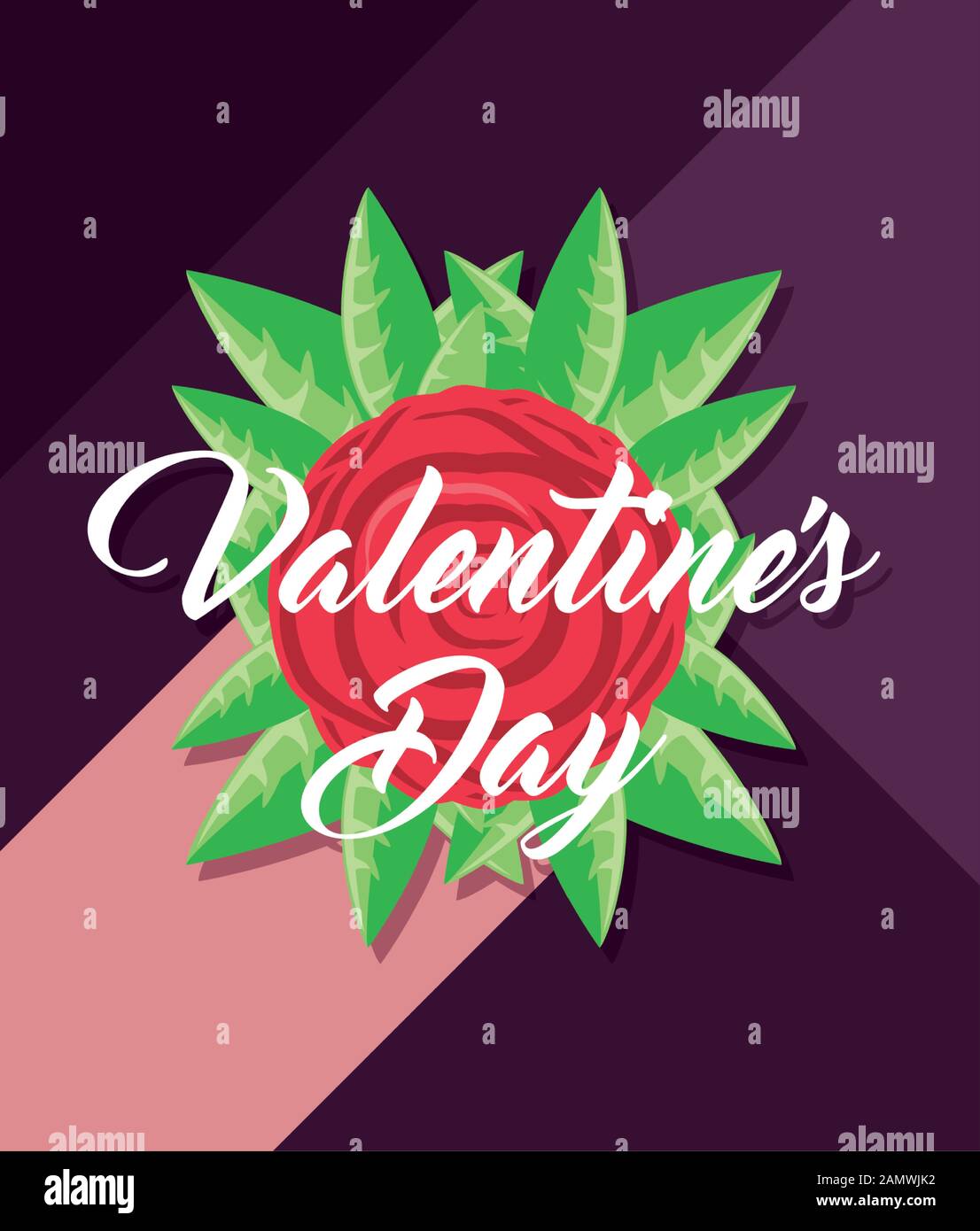Rose flower design of Happy valentines day love passion romantic ...