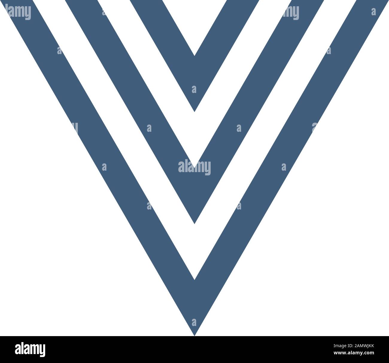 Geometrical triangle or arrow in three parts logo design. Technology business identity concept ...