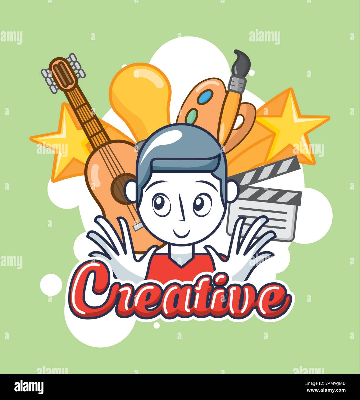 creative man with accessories icons Stock Vector Image & Art - Alamy