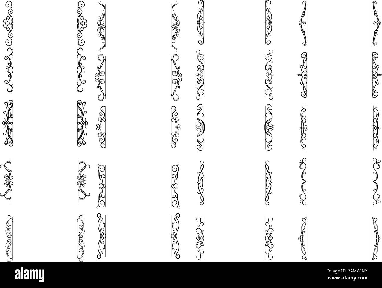 This is a illustration of Left and right antique pattern frame Stock ...