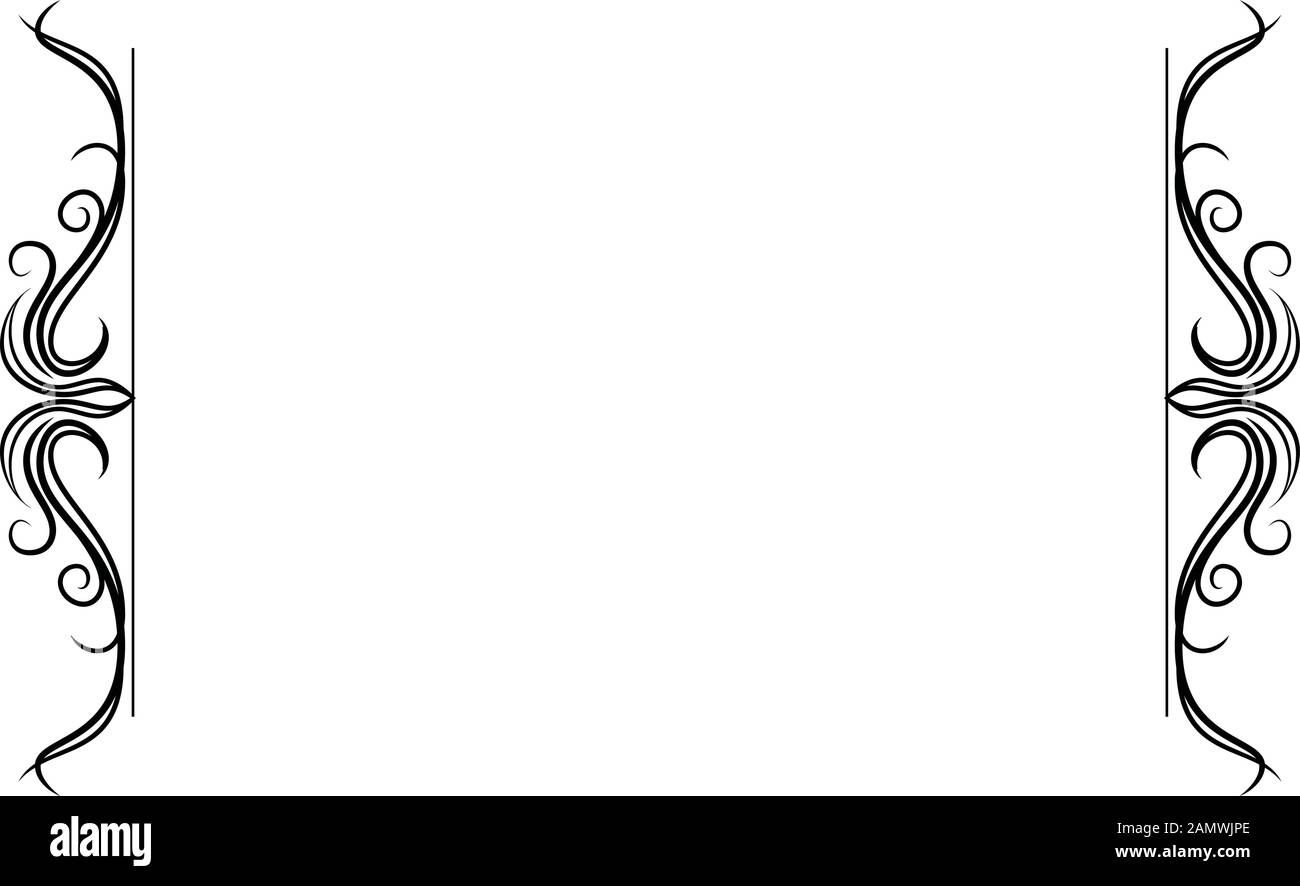 This is a illustration of Left and right antique pattern frame Stock ...