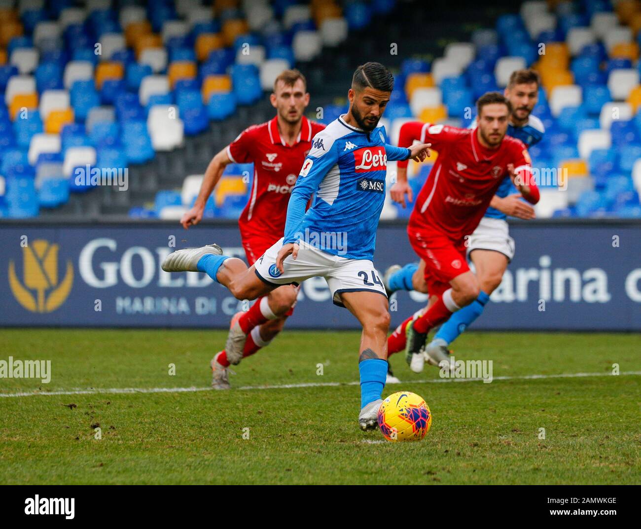 Rome, Italy. 14th Jan, 2020. During the Italian Cup Football match SSC ...