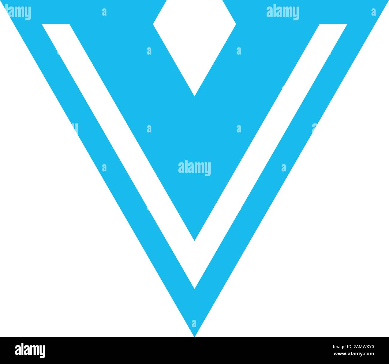 V Letter or arrow Logo design. Geometric triangle arrow template ...