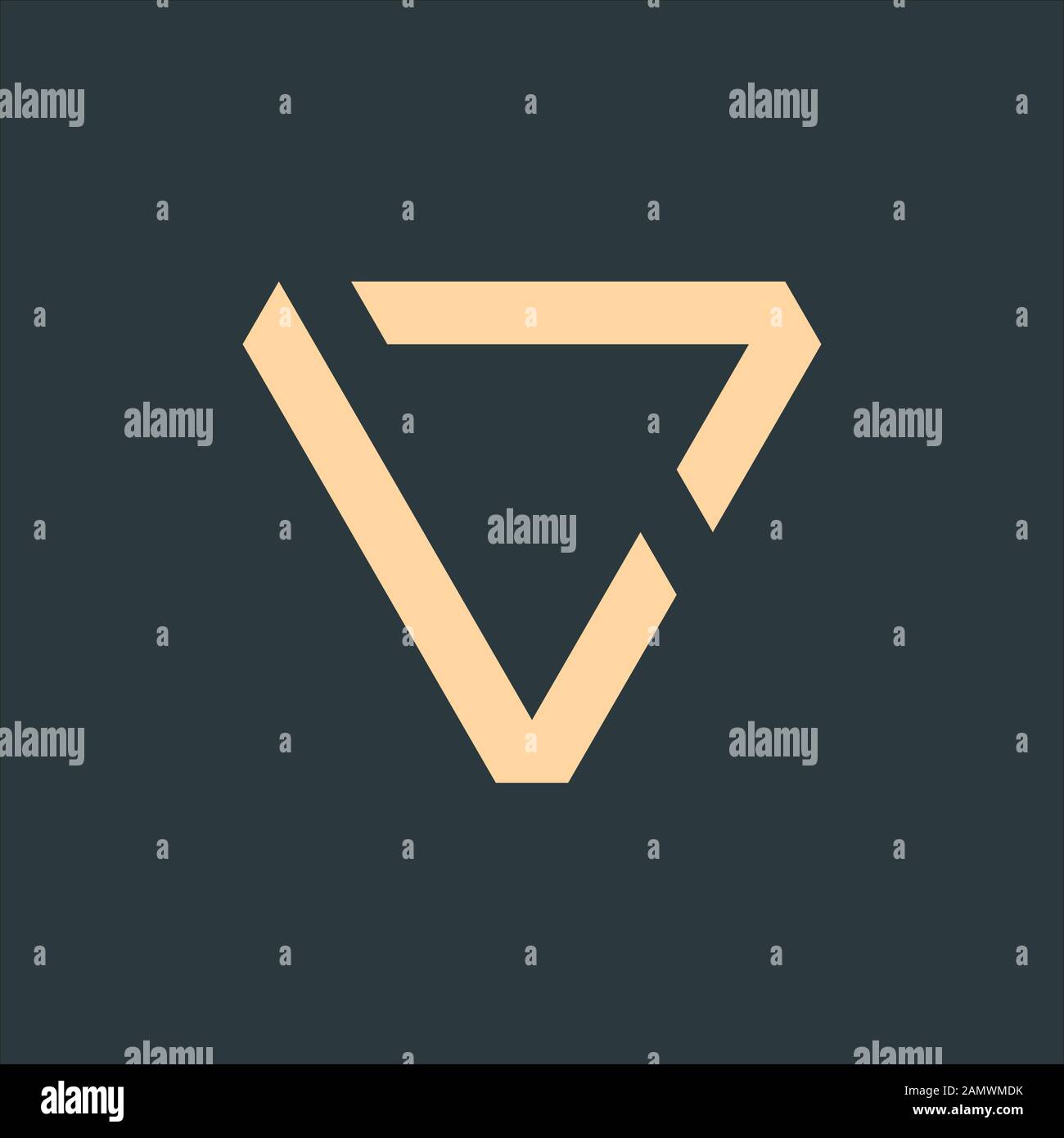 V Letter or check mark Logo desugn. Geometric triangle arrow template ...