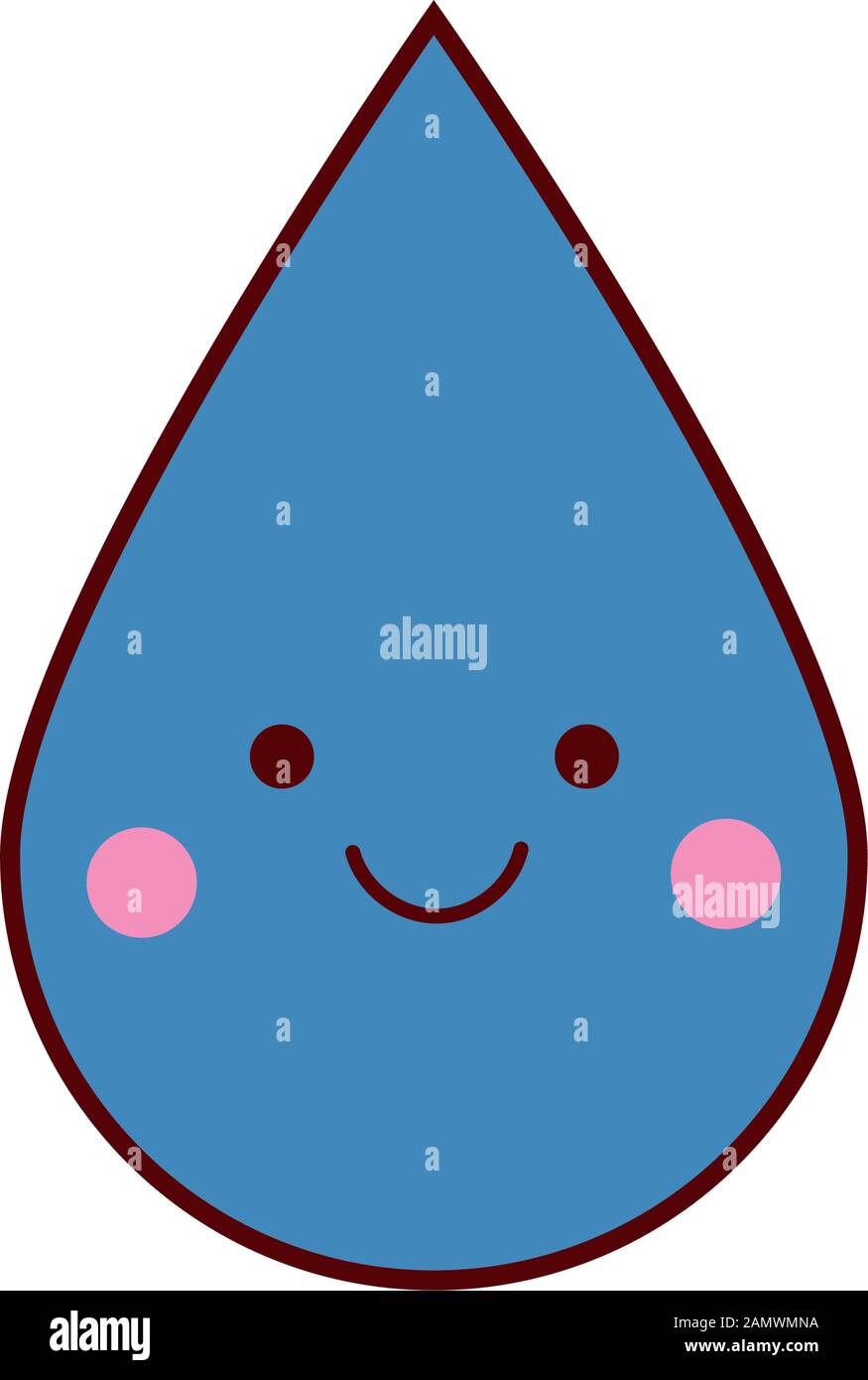 water drop kawaii comic character Stock Vector Image & Art - Alamy