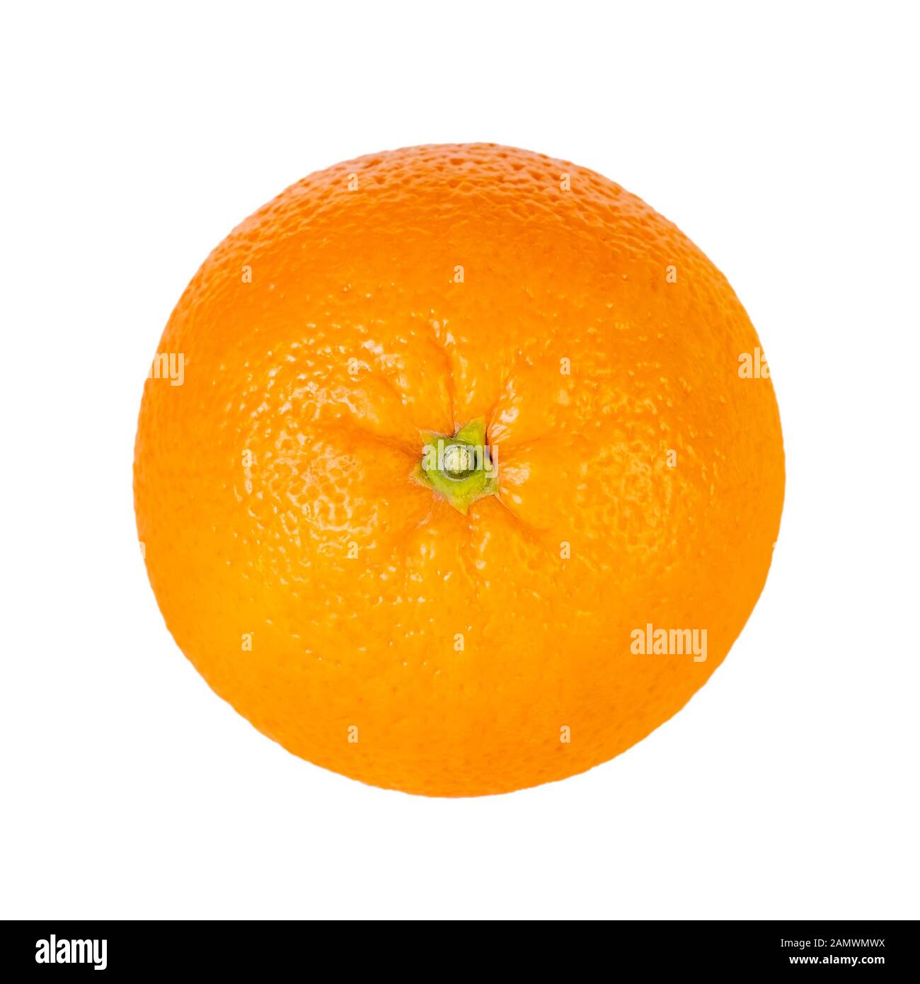 Single orange fruit isolated on white background Stock Photo - Alamy