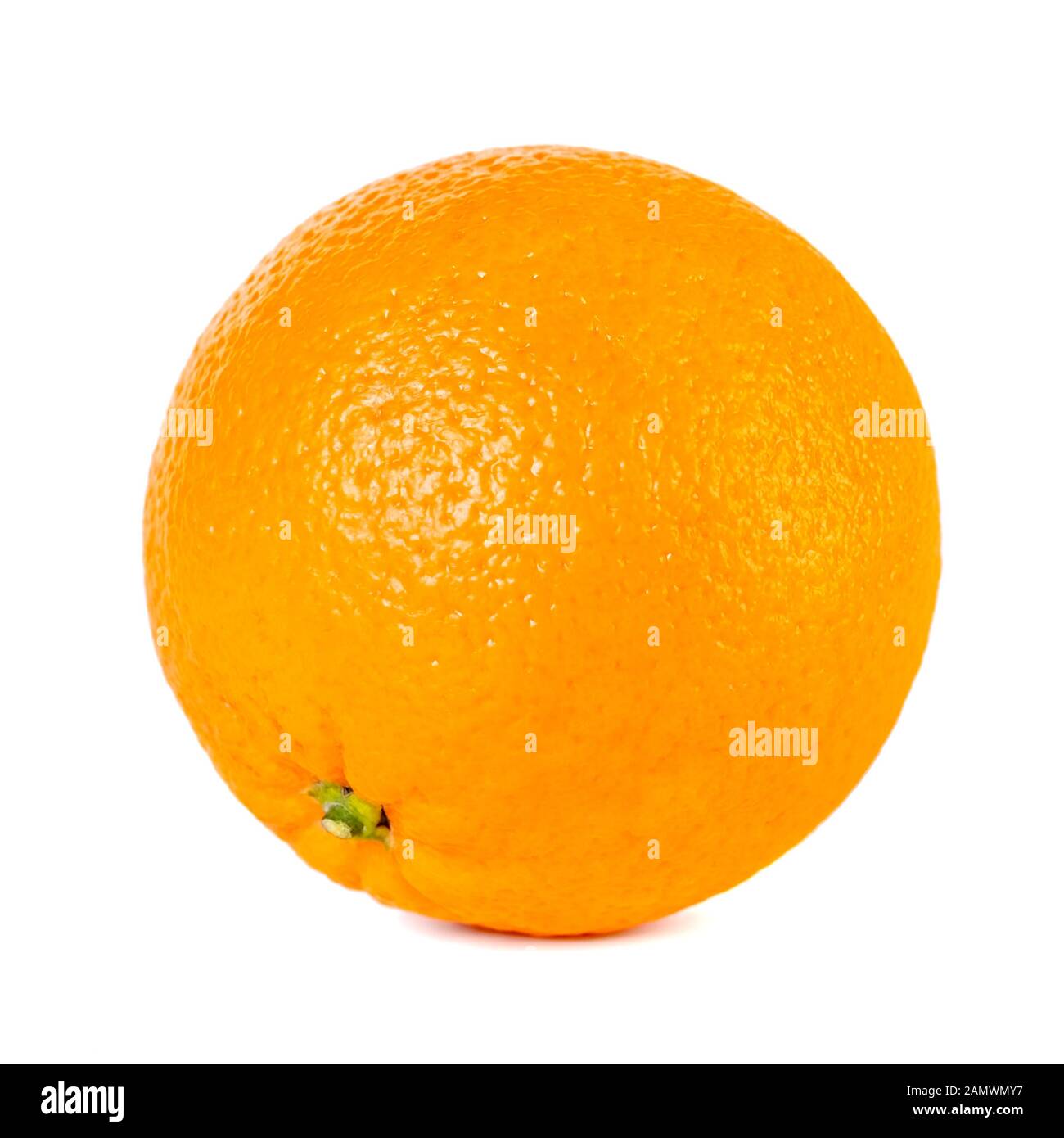 Single orange fruit isolated on white background Stock Photo - Alamy
