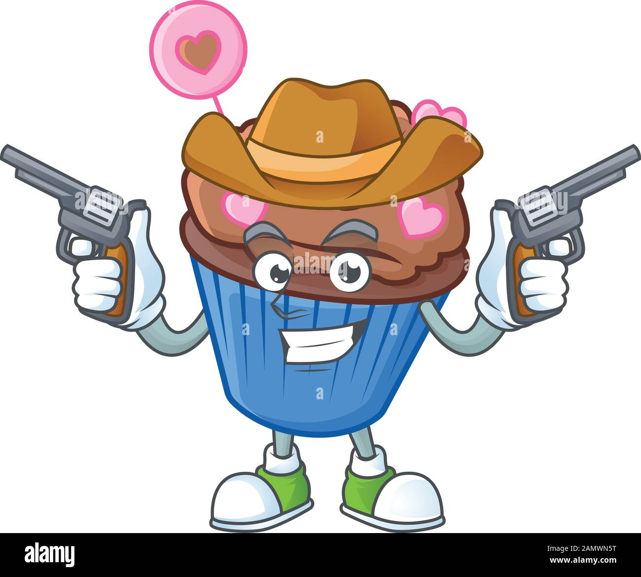 Funny cartoon character holding cupcake hi-res stock photography and ...