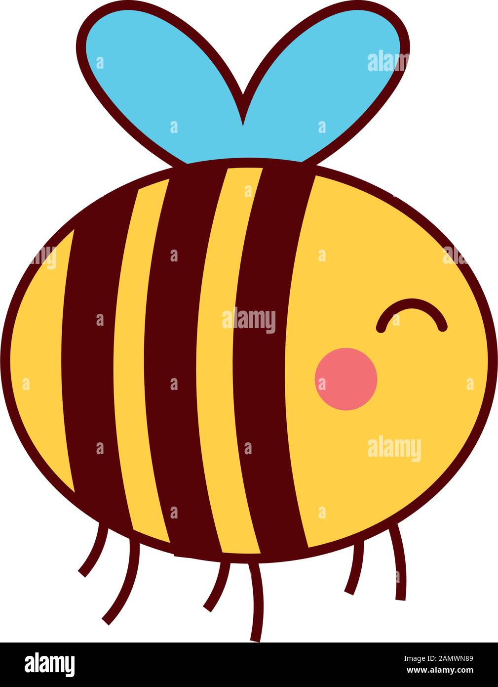 cute bee animal comic character Stock Vector Image & Art - Alamy