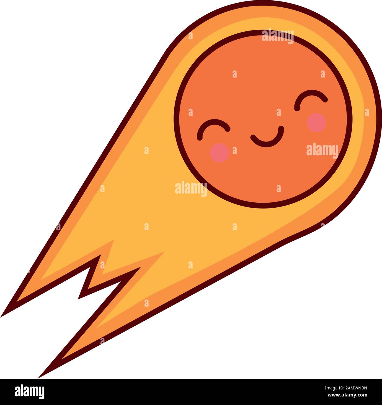 cute meteorite kawaii comic character icon Stock Vector Image & Art - Alamy