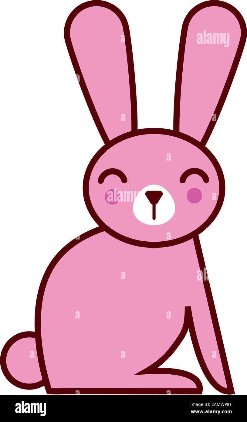 cute rabbit animal comic character Stock Vector Image & Art - Alamy