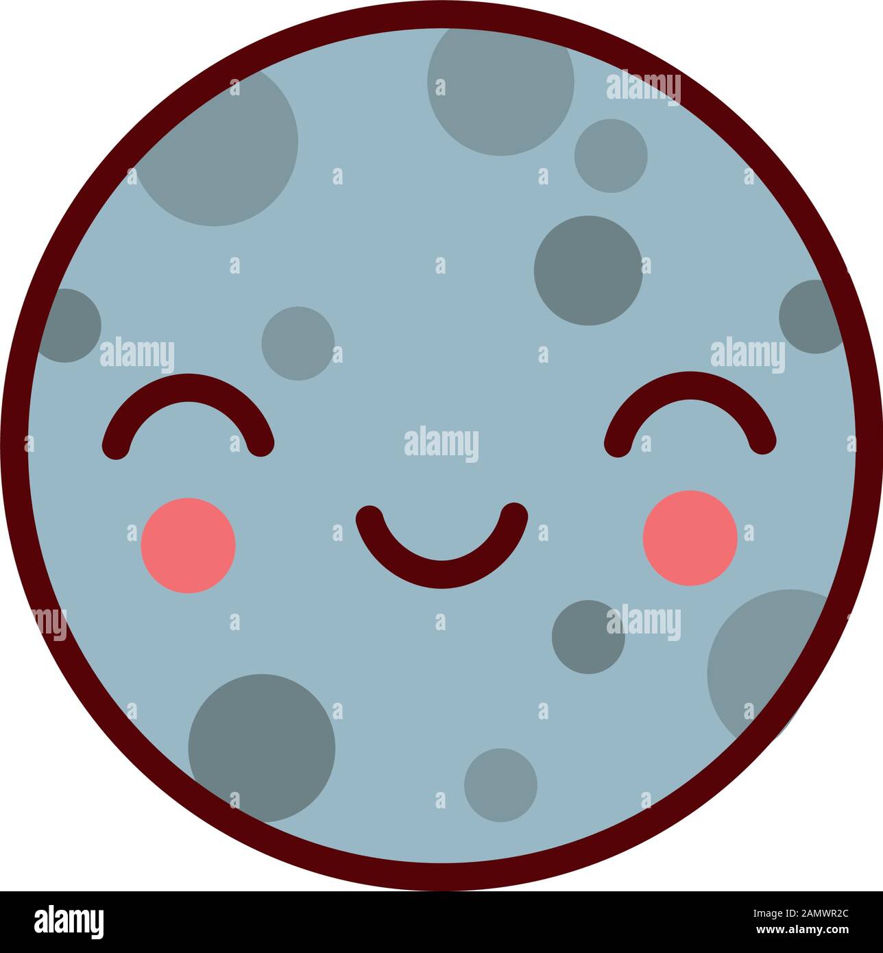 cute moon kawaii comic character icon Stock Vector Image & Art - Alamy