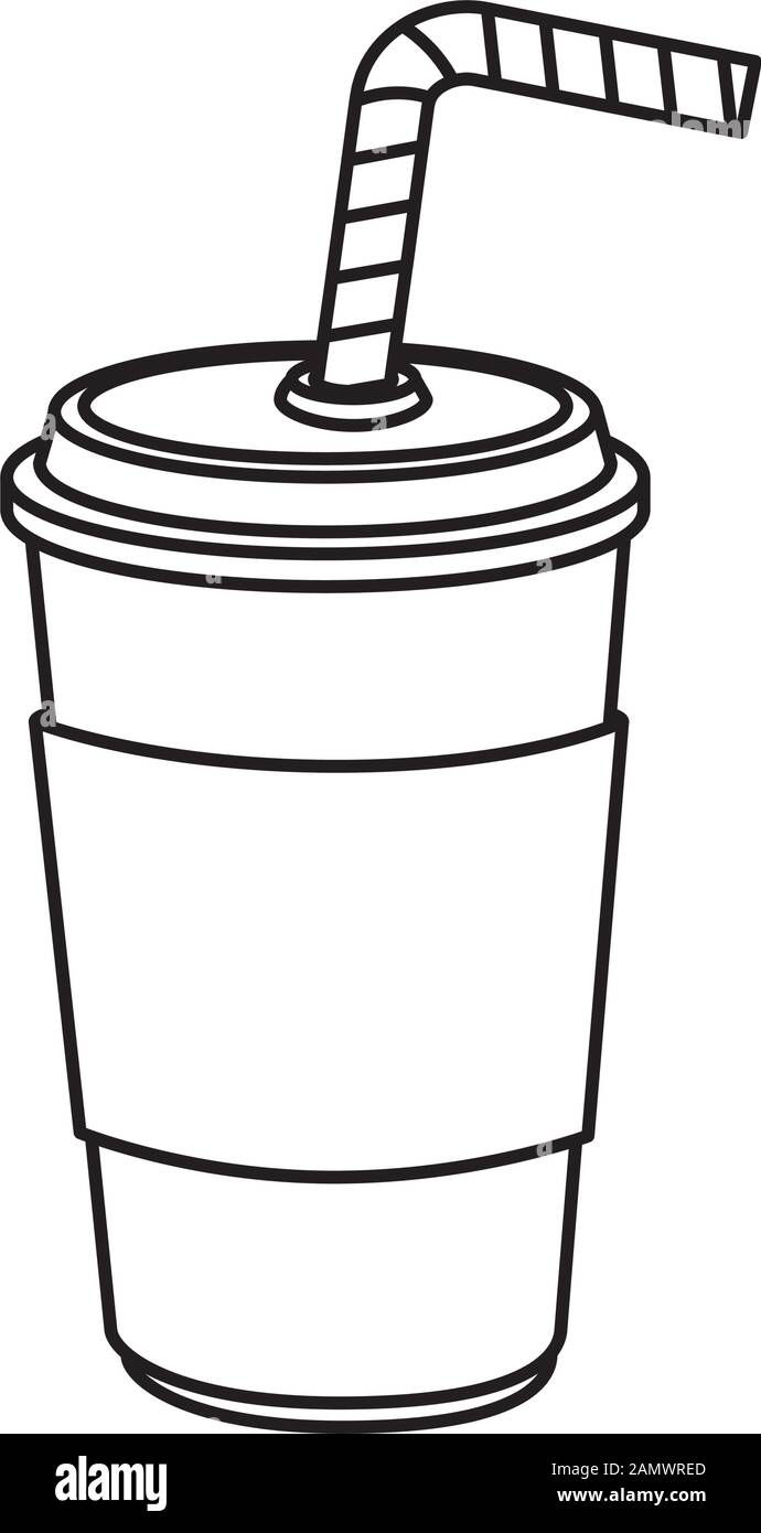 delicious soda drink fast food icon Stock Vector Image & Art - Alamy