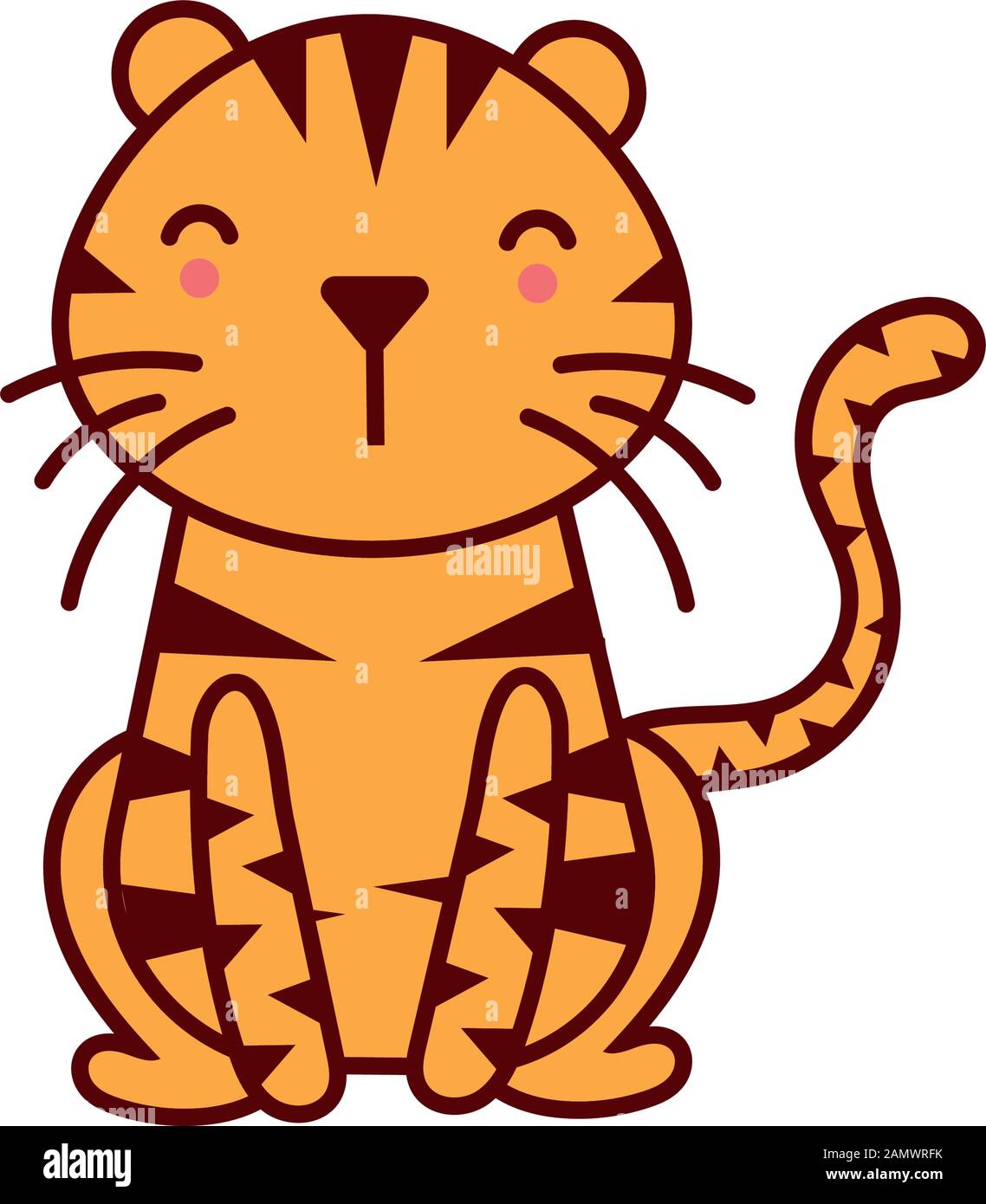 cute tiger animal comic character Stock Vector Image & Art - Alamy