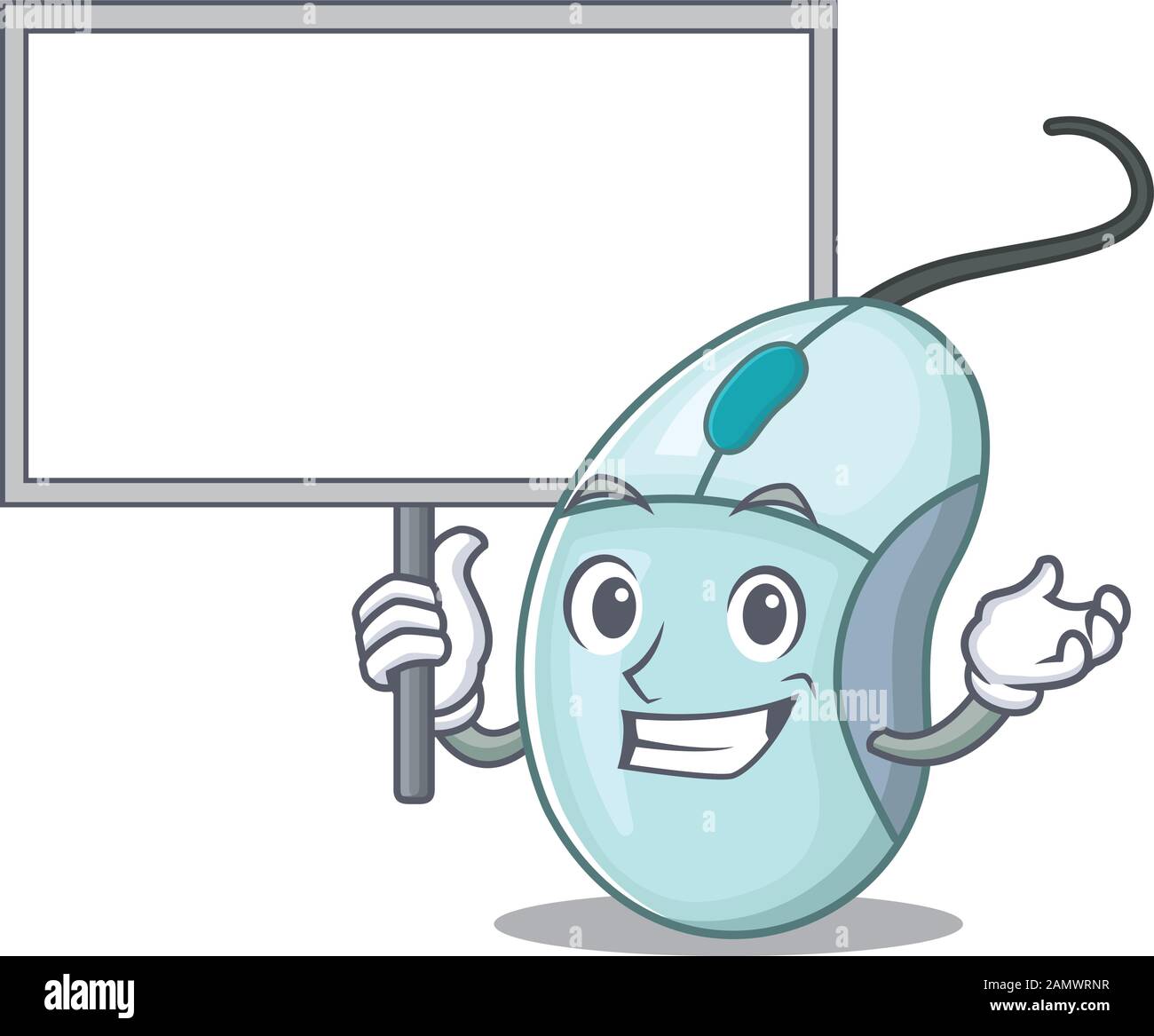 A cute picture of computer mouse cute cartoon character bring a board ...