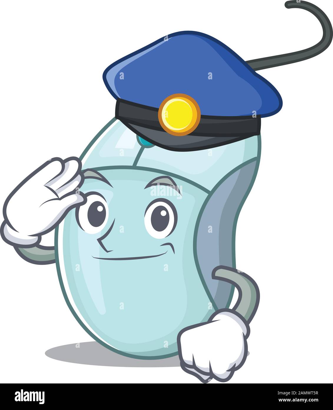 Computer mouse Cartoon mascot performed as a Police officer Stock ...