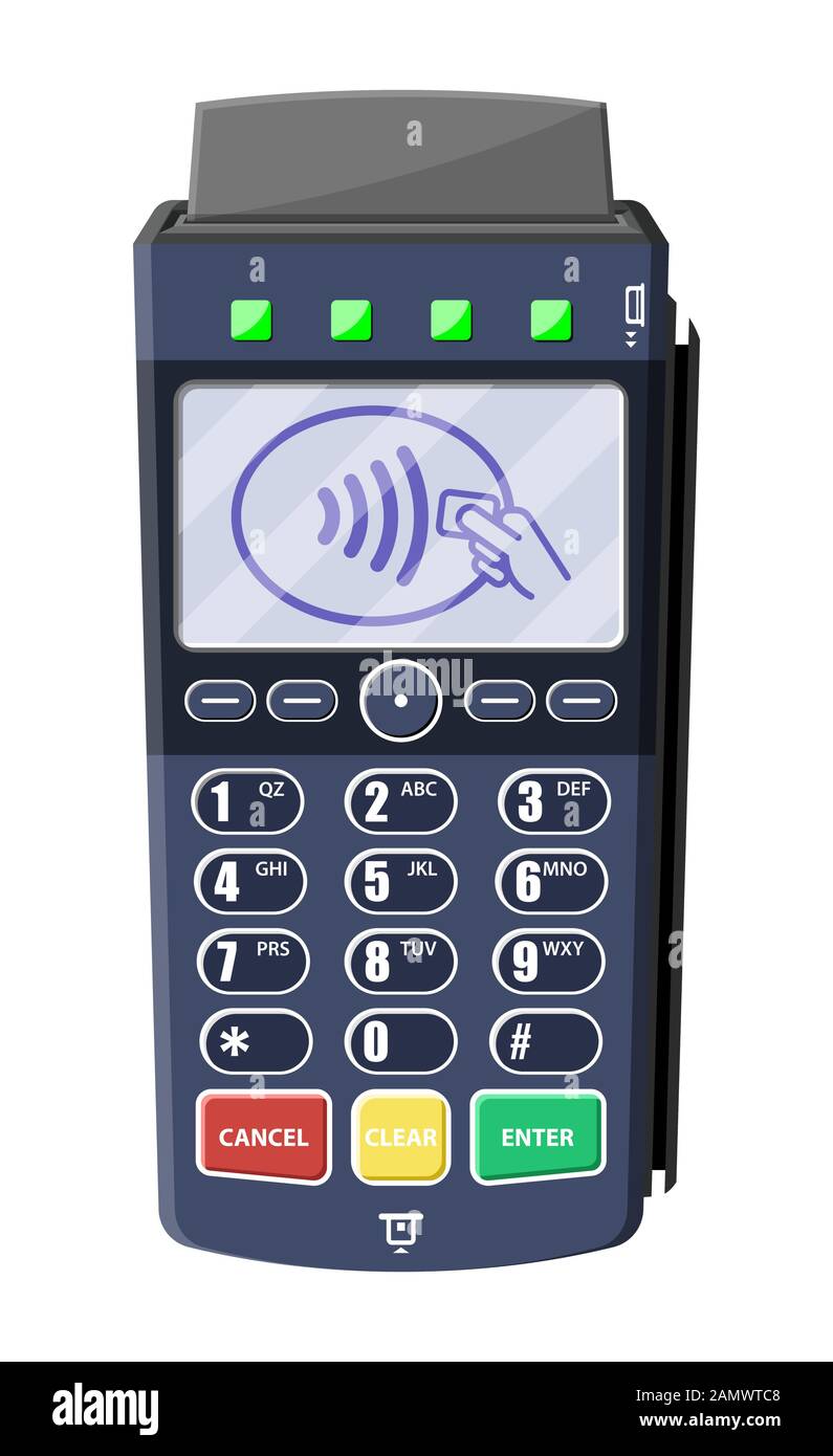 Modern POS terminal. Bank payment device Stock Vector Image & Art - Alamy