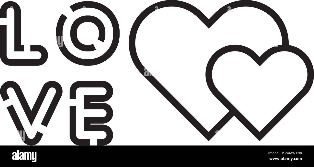 Love letter decorative hearts Black and White Stock Photos & Images - Alamy