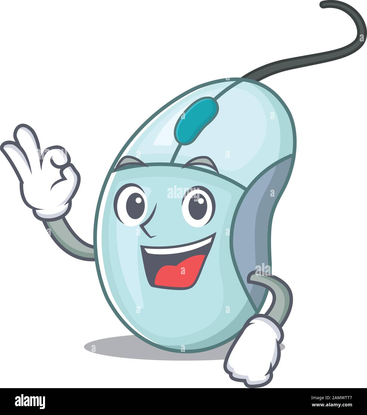 A picture of computer mouse making an Okay gesture Stock Vector Image ...