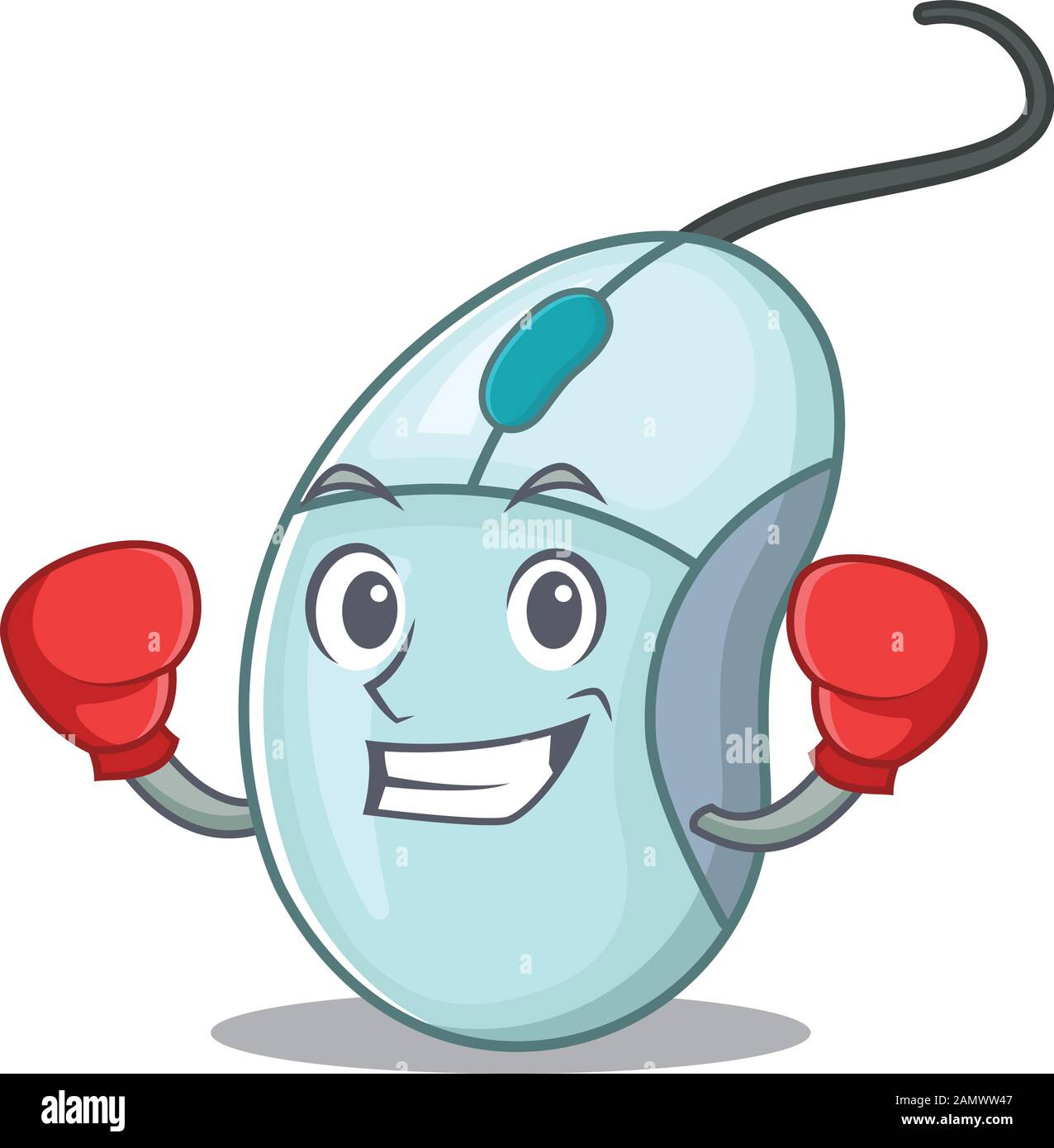 Sporty Boxing computer mouse mascot character style Stock Vector Image ...