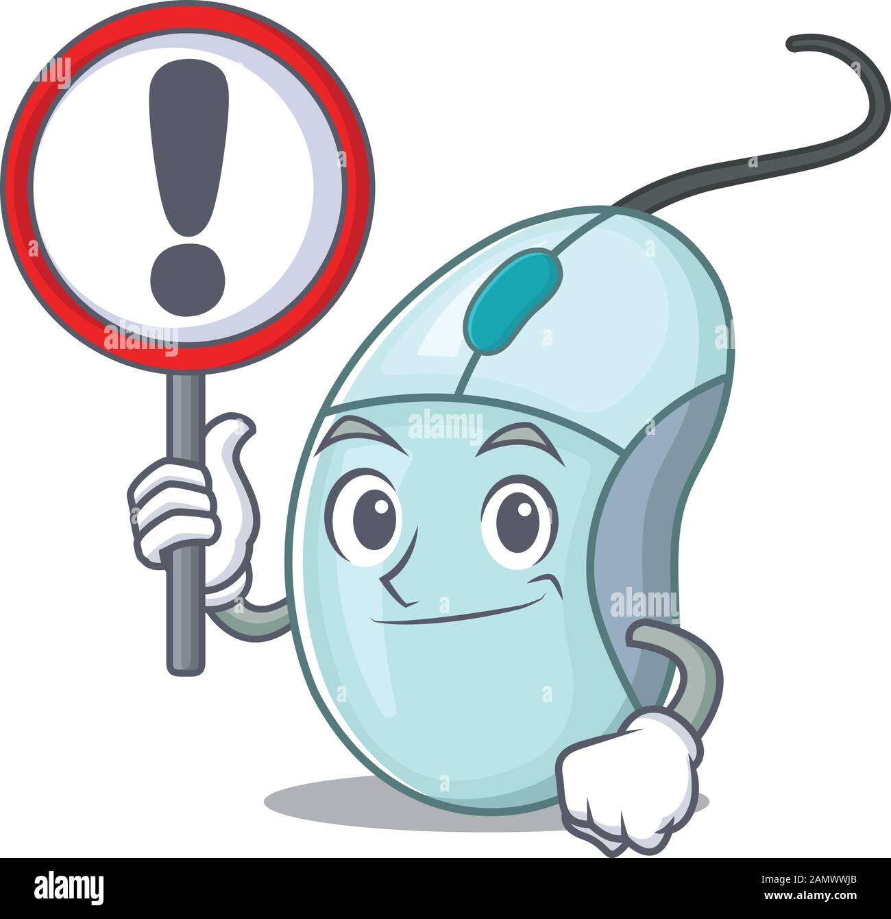 cool and funny computer mouse raised up a Sign Stock Vector Image & Art ...