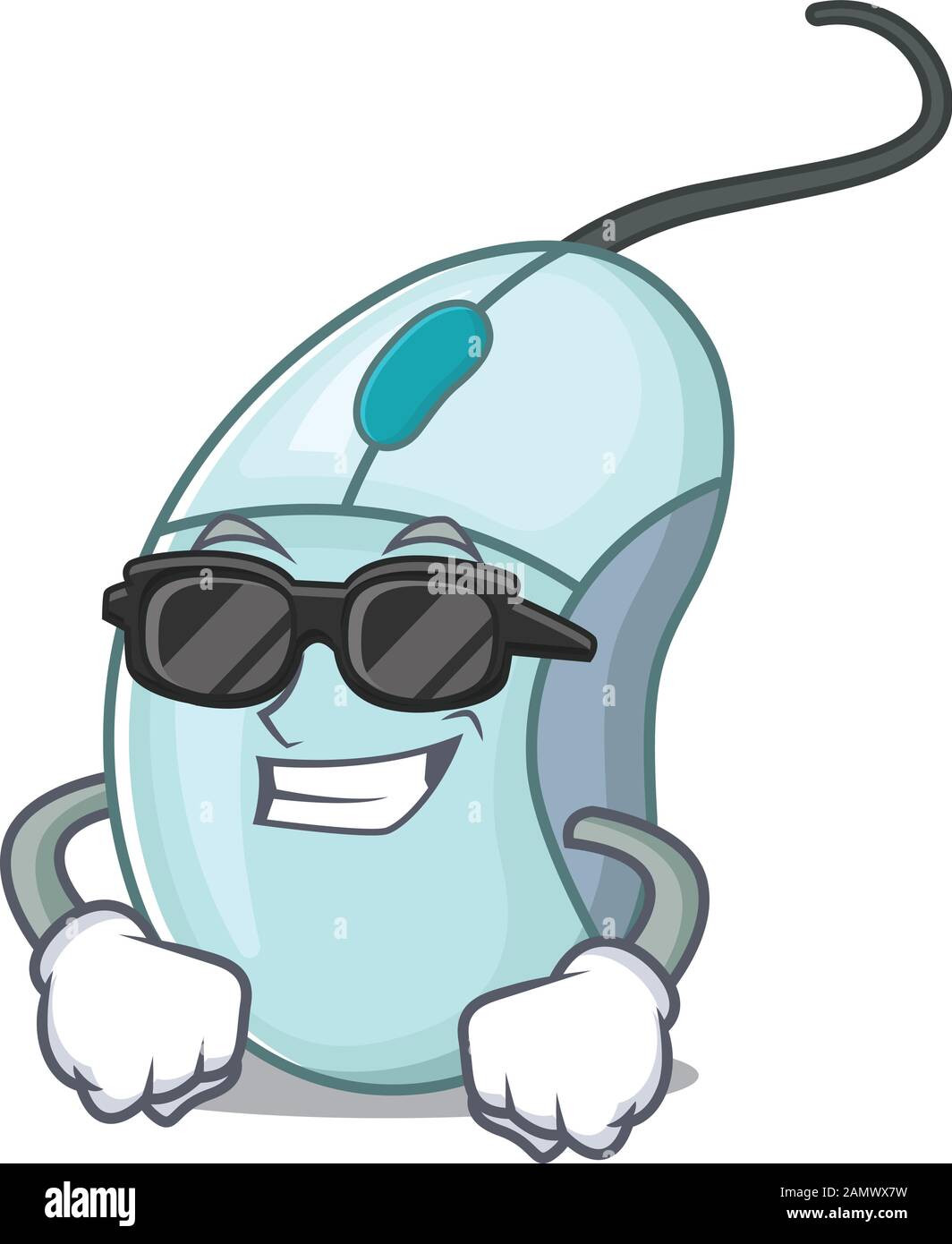 Super cool computer mouse character wearing black glasses Stock Vector ...