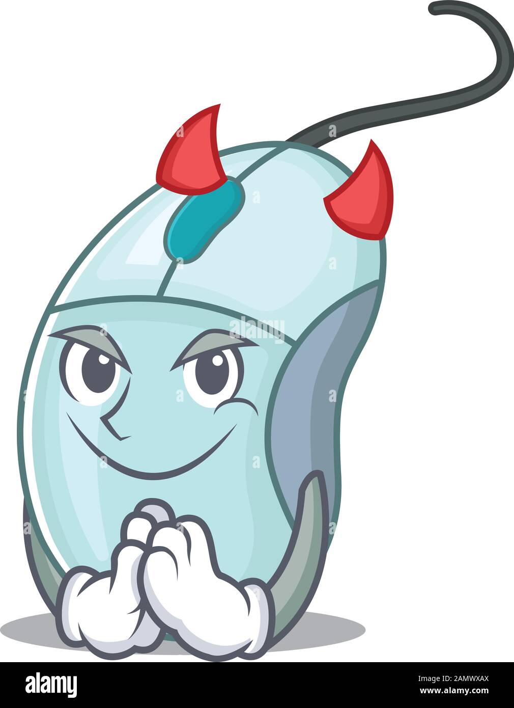 Devil computer mouse Cartoon in character design Stock Vector Image ...