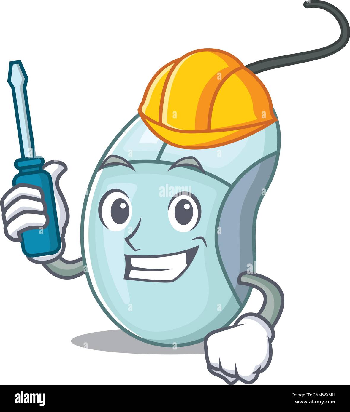 Cool automotive computer mouse in cartoon character style Stock Vector ...